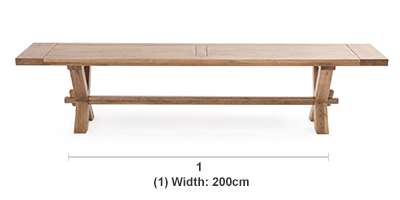 Athens Oak Dining Bench